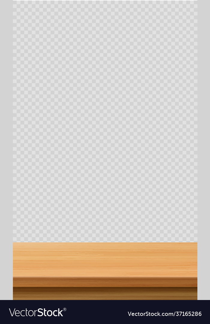 Large table top solid wood texture transparent Vector Image