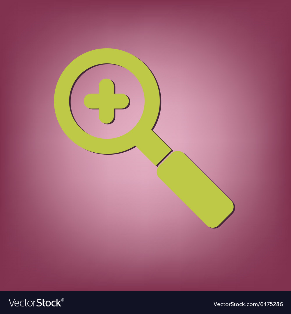 Magnifier increase Royalty Free Vector Image - VectorStock