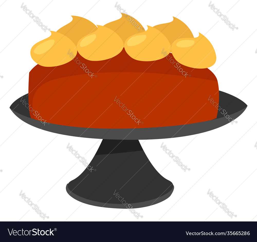 Meringue Cake On A White Background Royalty Free Vector
