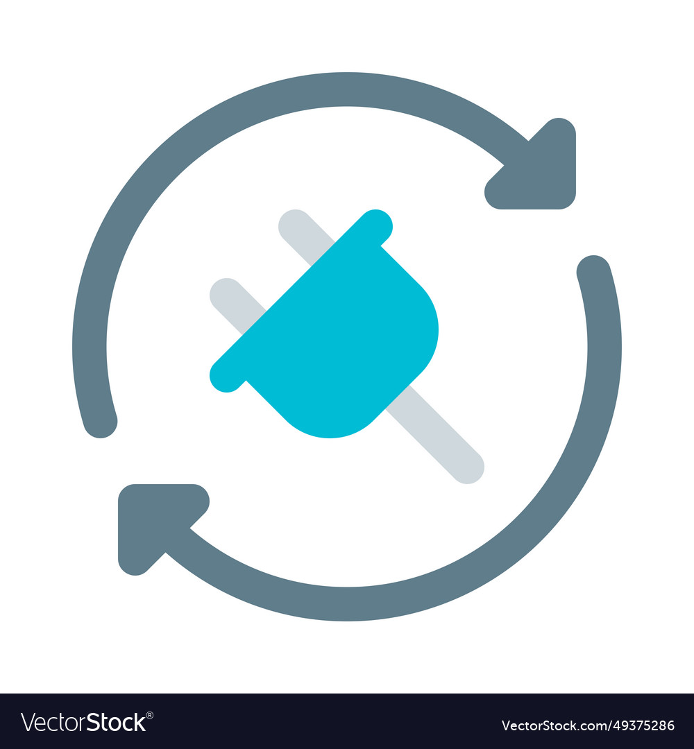 Renew power cord for enhanced functionality Vector Image