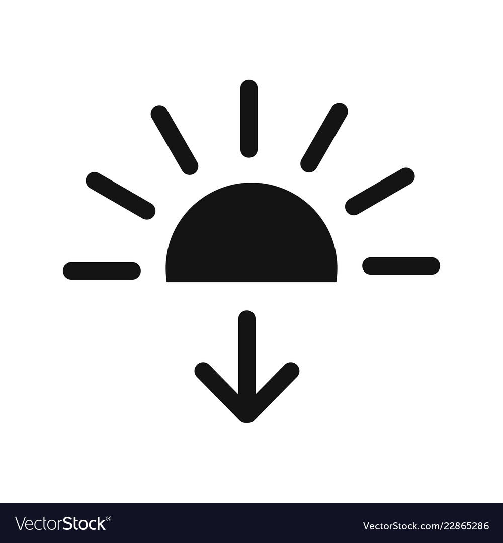 Sundown icon Royalty Free Vector Image - VectorStock
