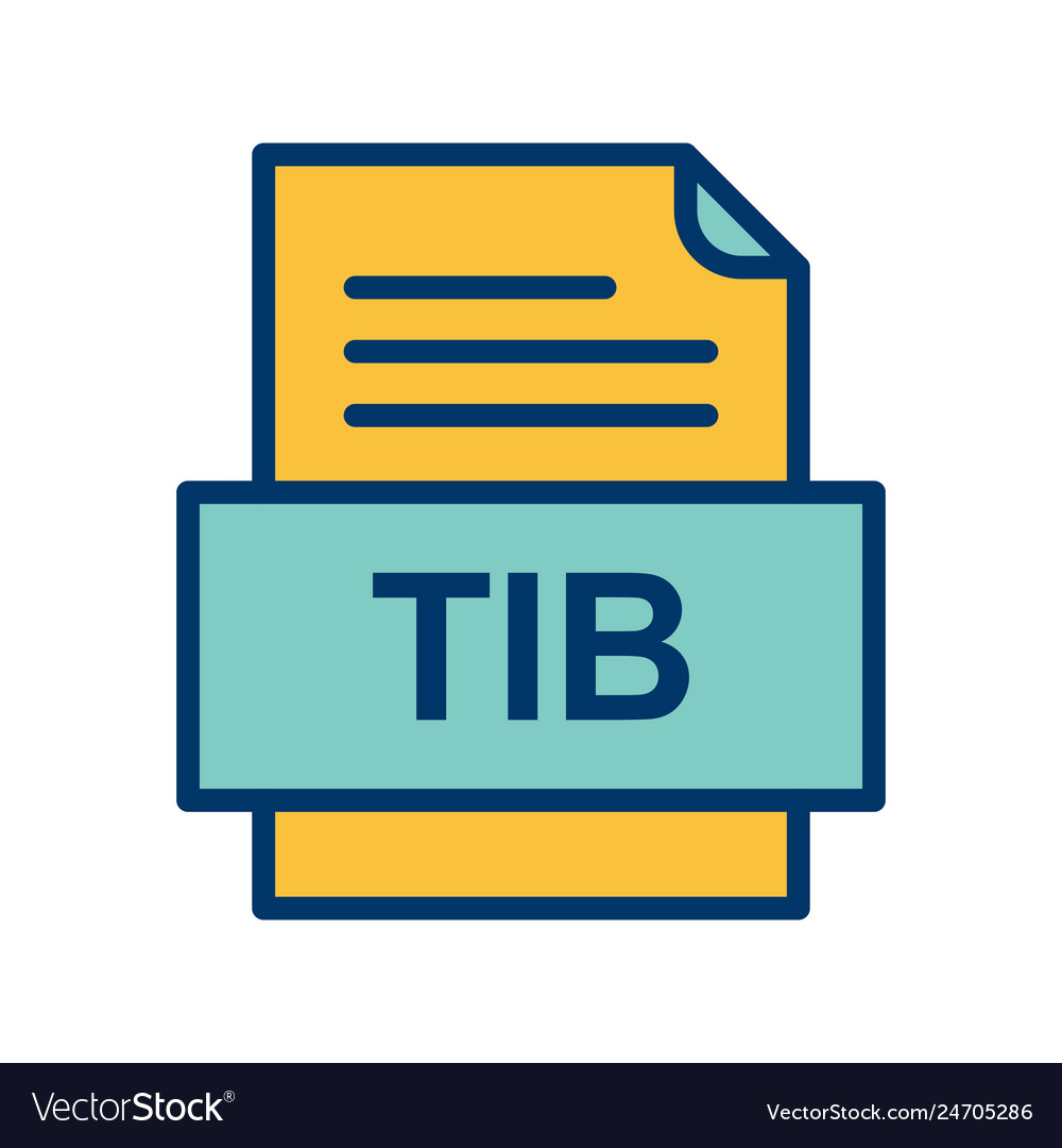 Tib File Document Icon Royalty Free Vector Image