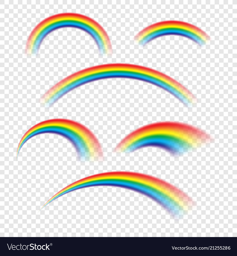 Transparent abstract rainbow collection Royalty Free Vector