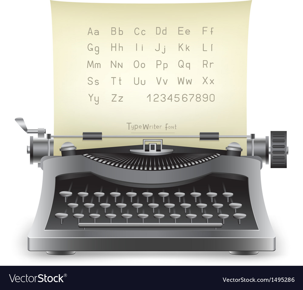 Typewriter Royalty Free Vector Image - VectorStock