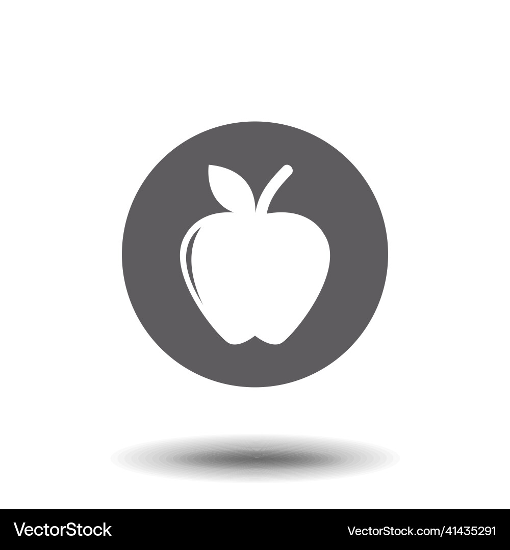 Apple icon in trendy flat style isolated on grey Vector Image