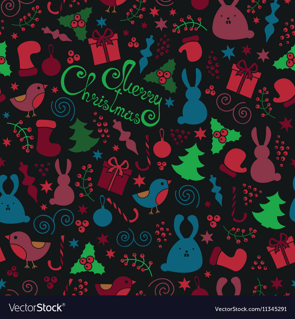 Christmas elements seamless pattern Royalty Free Vector Christmas elements seamless pattern Royalty Free Vector