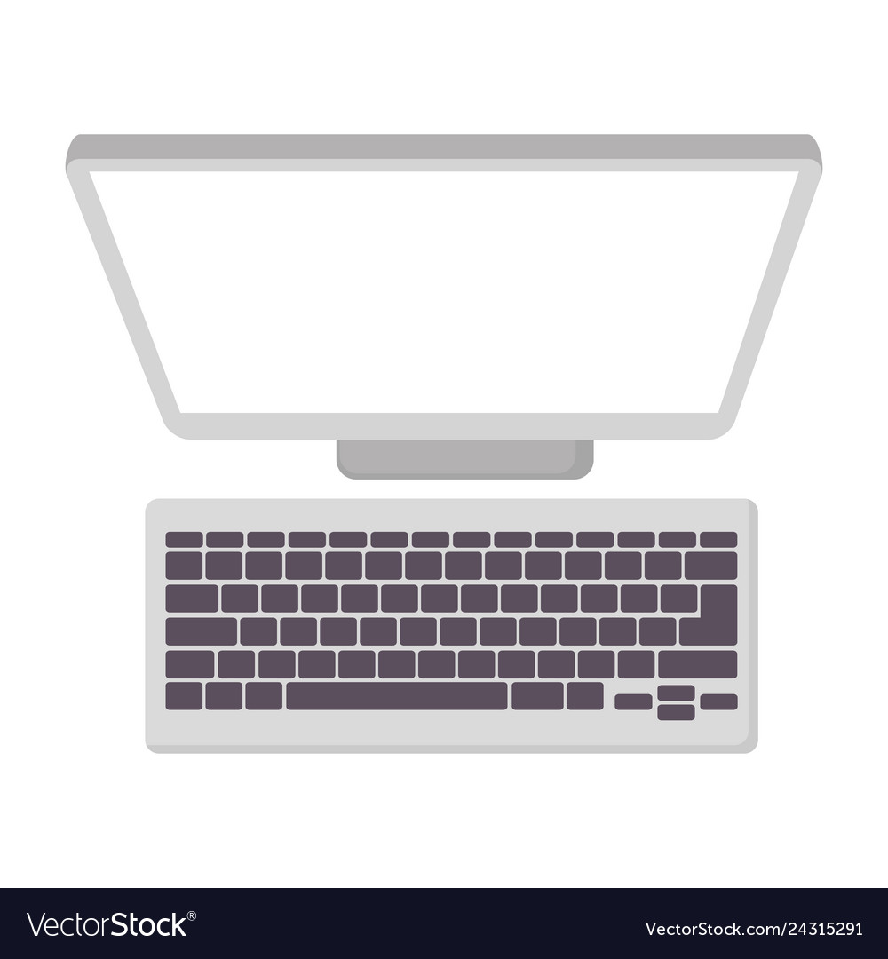 Computer desktop isolated icon Royalty Free Vector Image