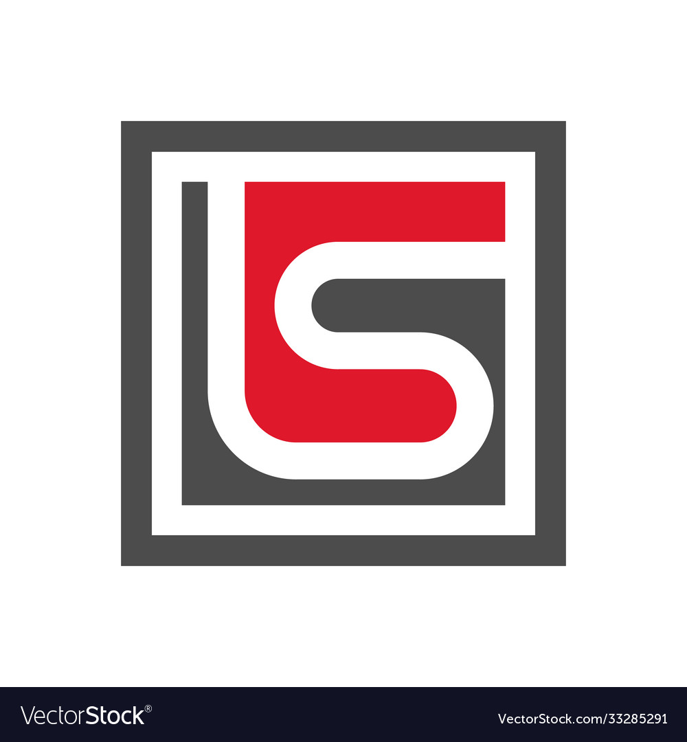 Initial square creative logo concept Royalty Free Vector