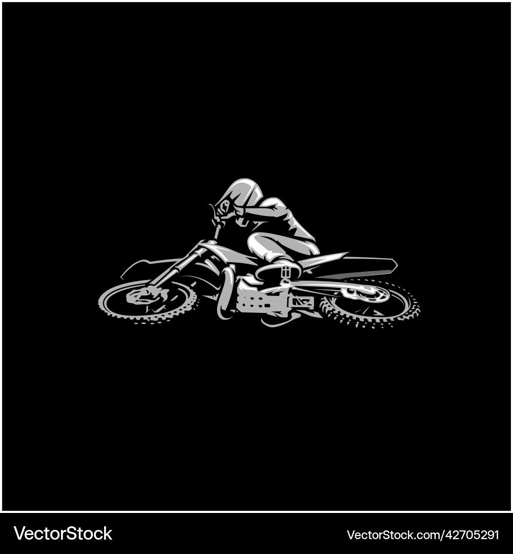 Motocross trails adventure Royalty Free Vector Image