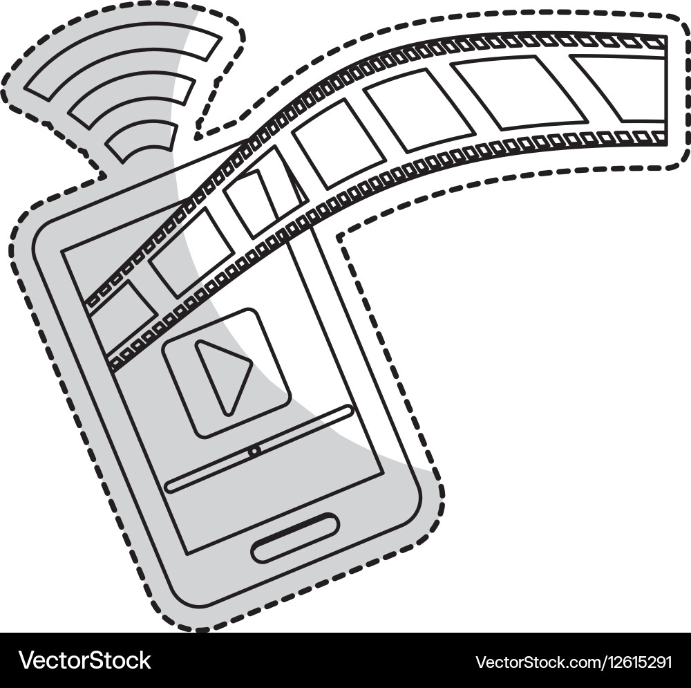 Movie or video related icon image Royalty Free Vector Image