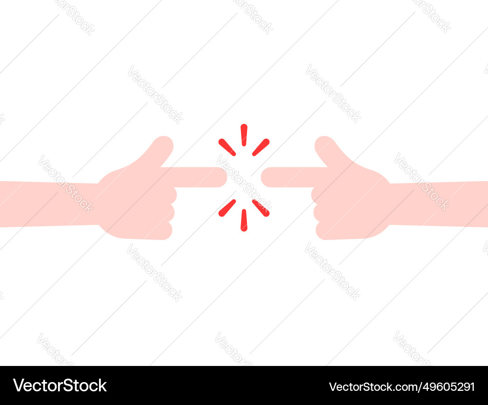 Quarrel between two people like angry claims Vector Image