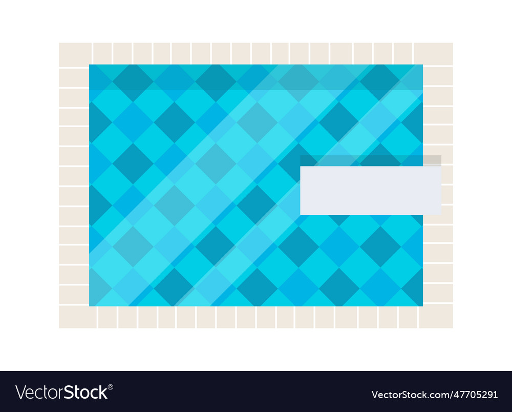 Rectangle swimming pool Royalty Free Vector Image