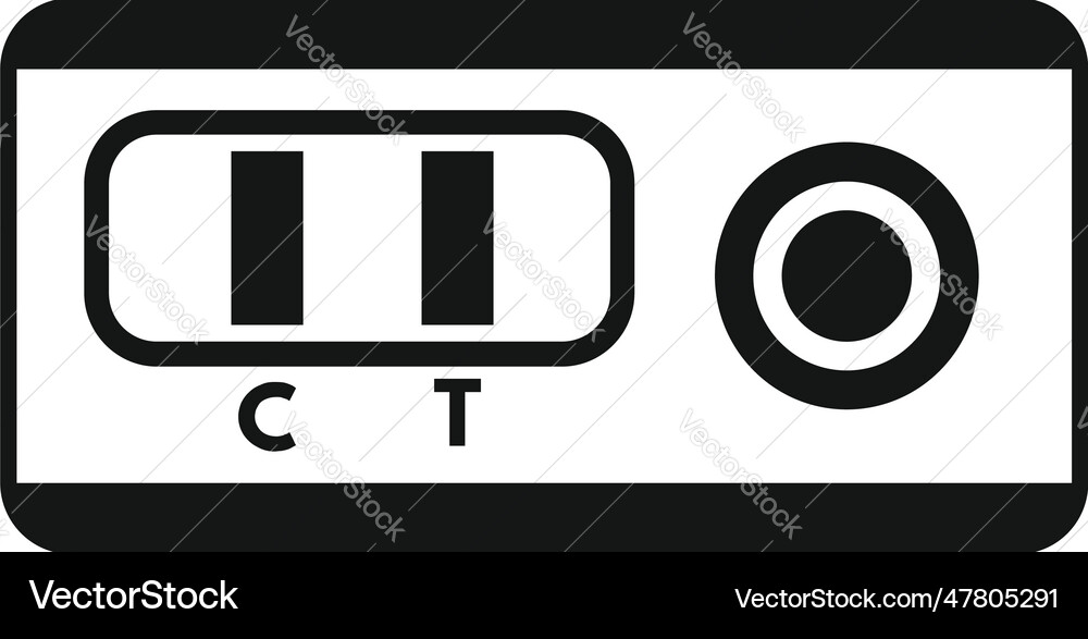 Test result icon simple medical lab Royalty Free Vector