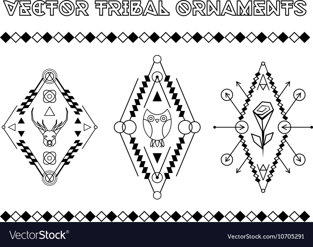 Tribal emblems Royalty Free Vector Image - VectorStock