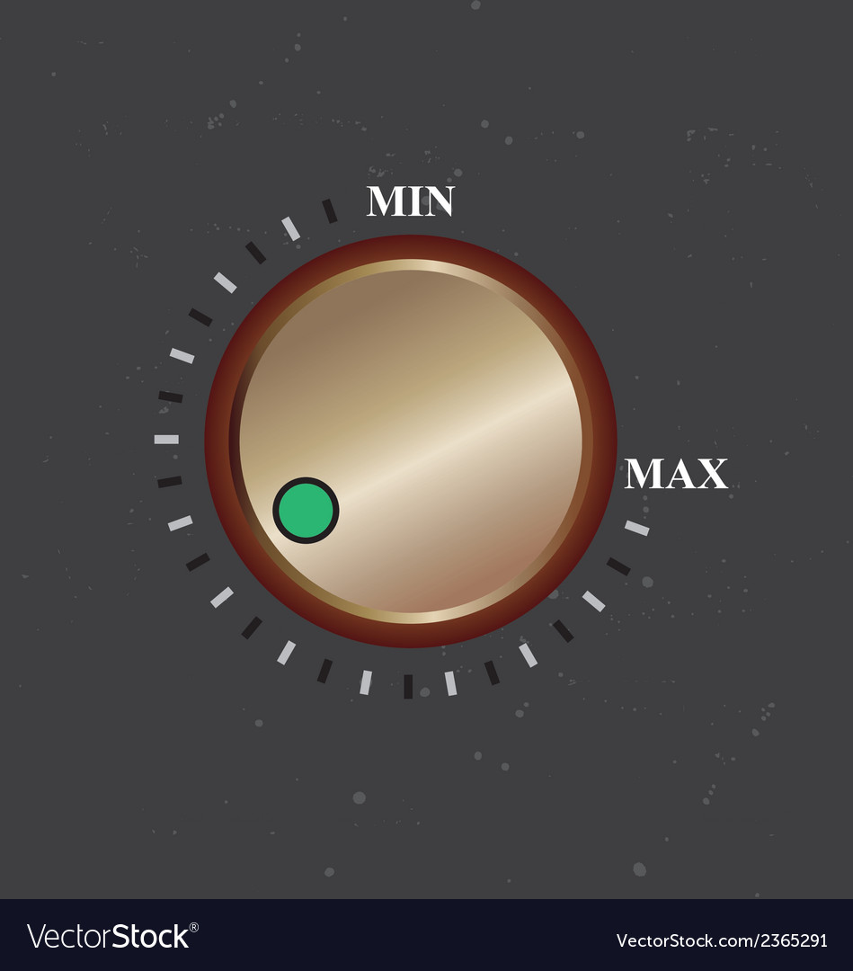 Volume knob Royalty Free Vector Image - VectorStock