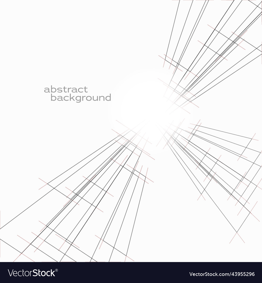 Black rectangular lines outline shapes on white Vector Image