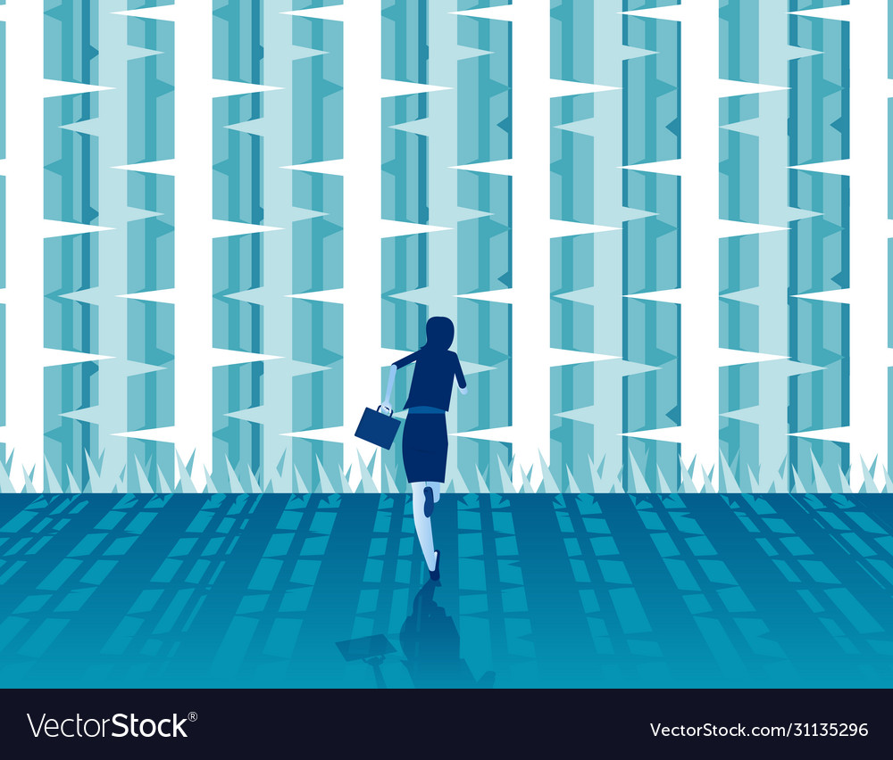 Business challenge conquering adversity concept Vector Image