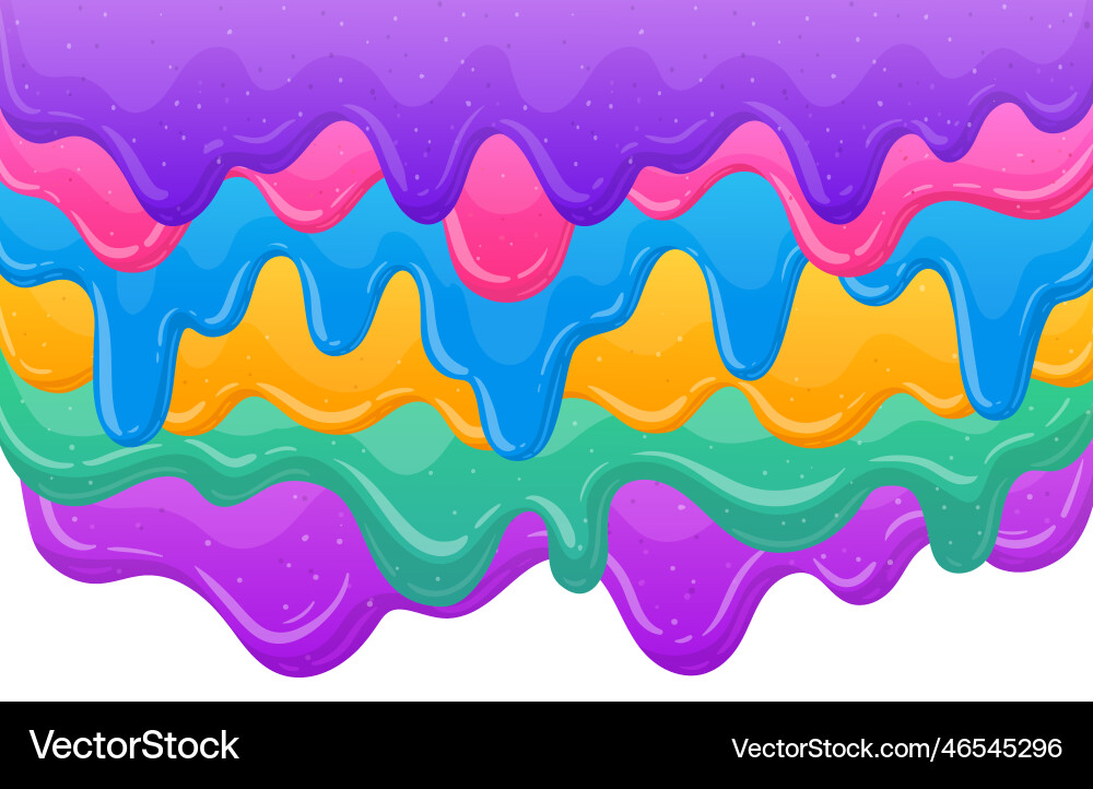 Cartoon sticky slime splash slime borders Vector Image