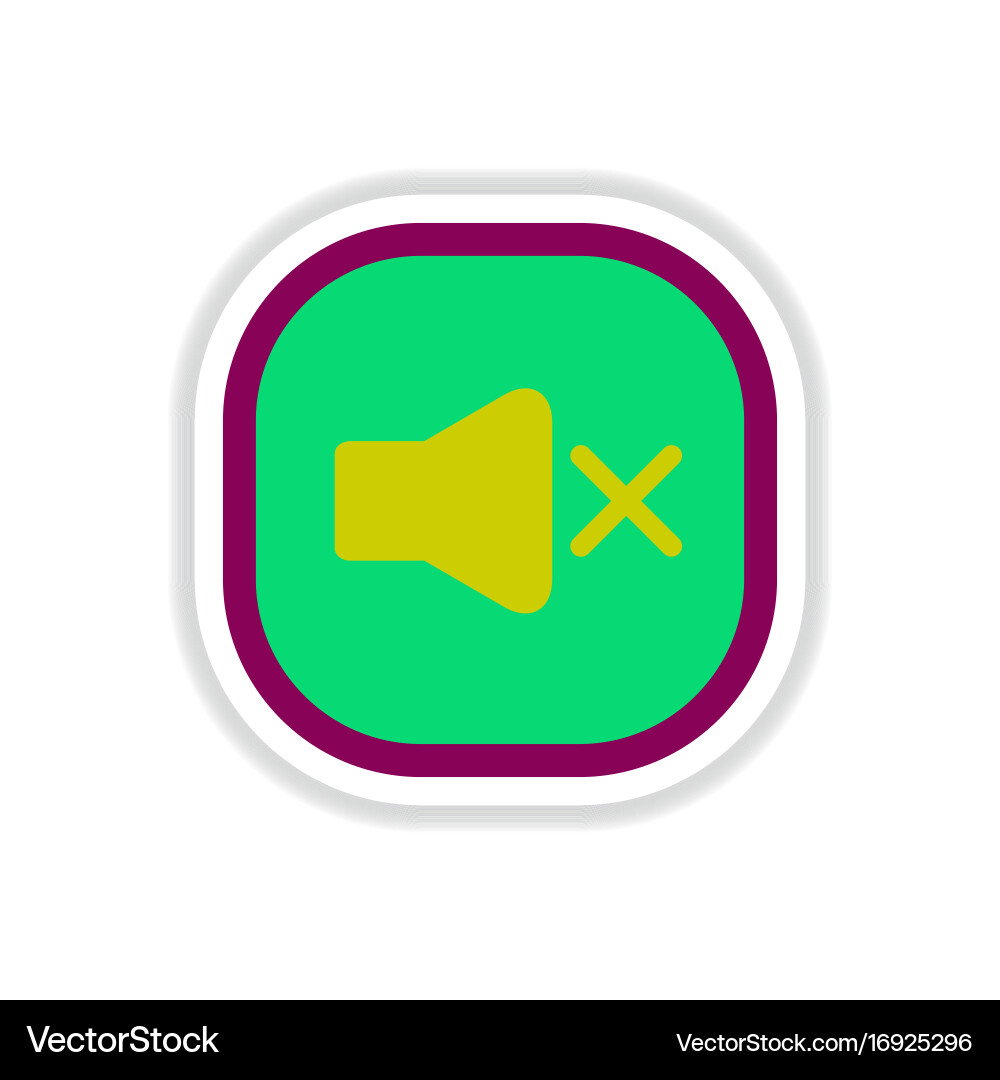 Color label design icon button music sound Vector Image