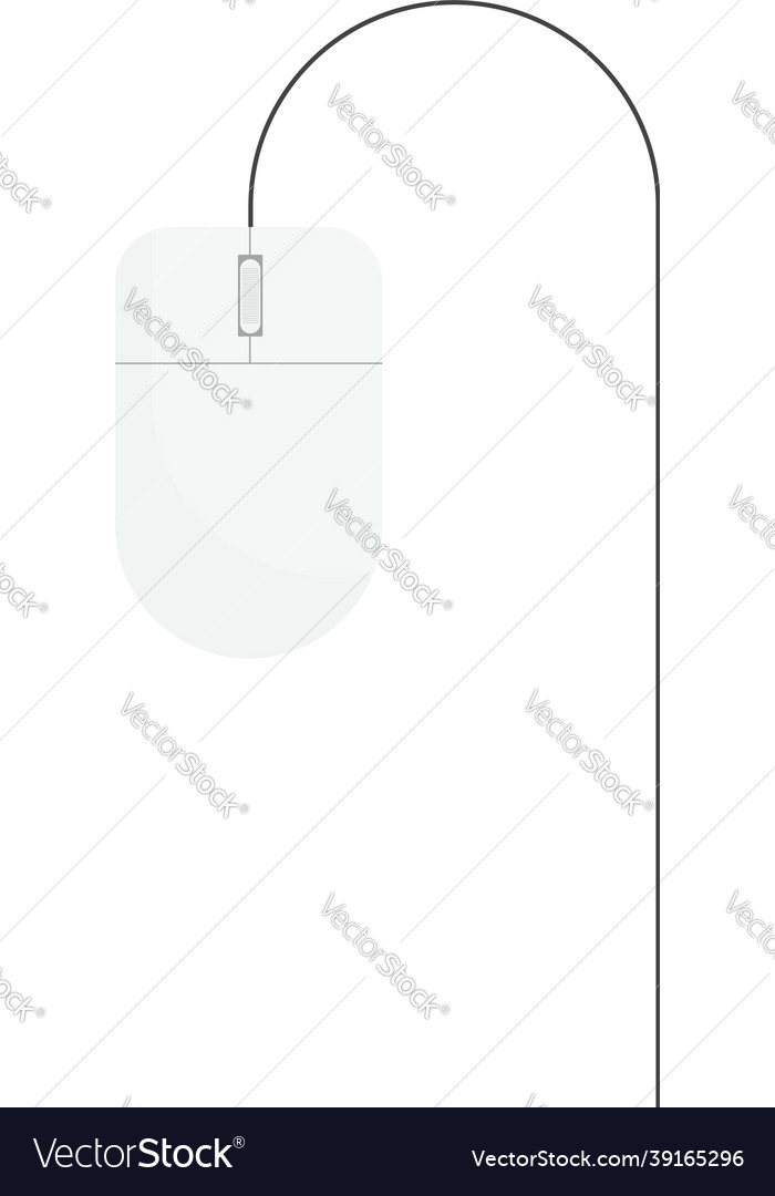 Computer mouse on a white background Royalty Free Vector