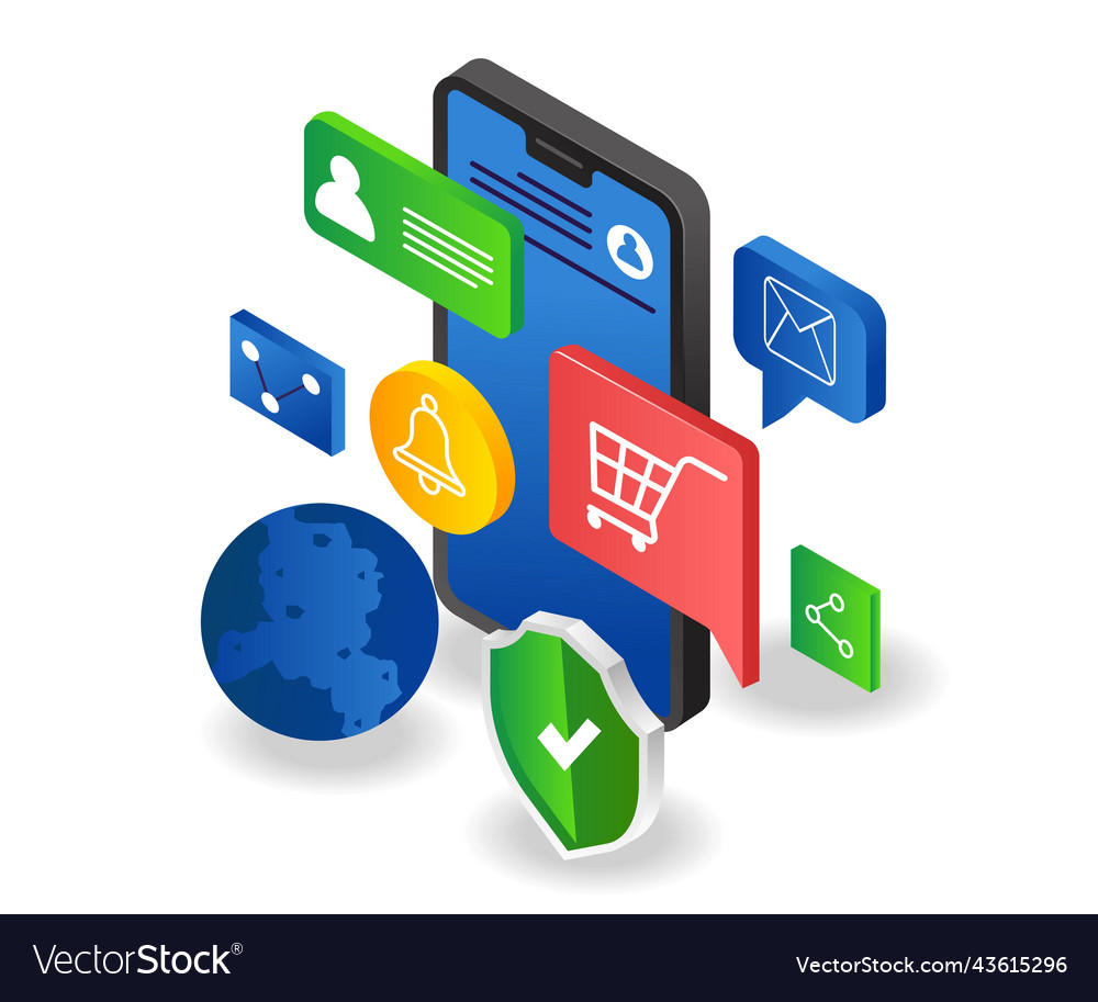 E-commerce smartphone app Royalty Free Vector Image