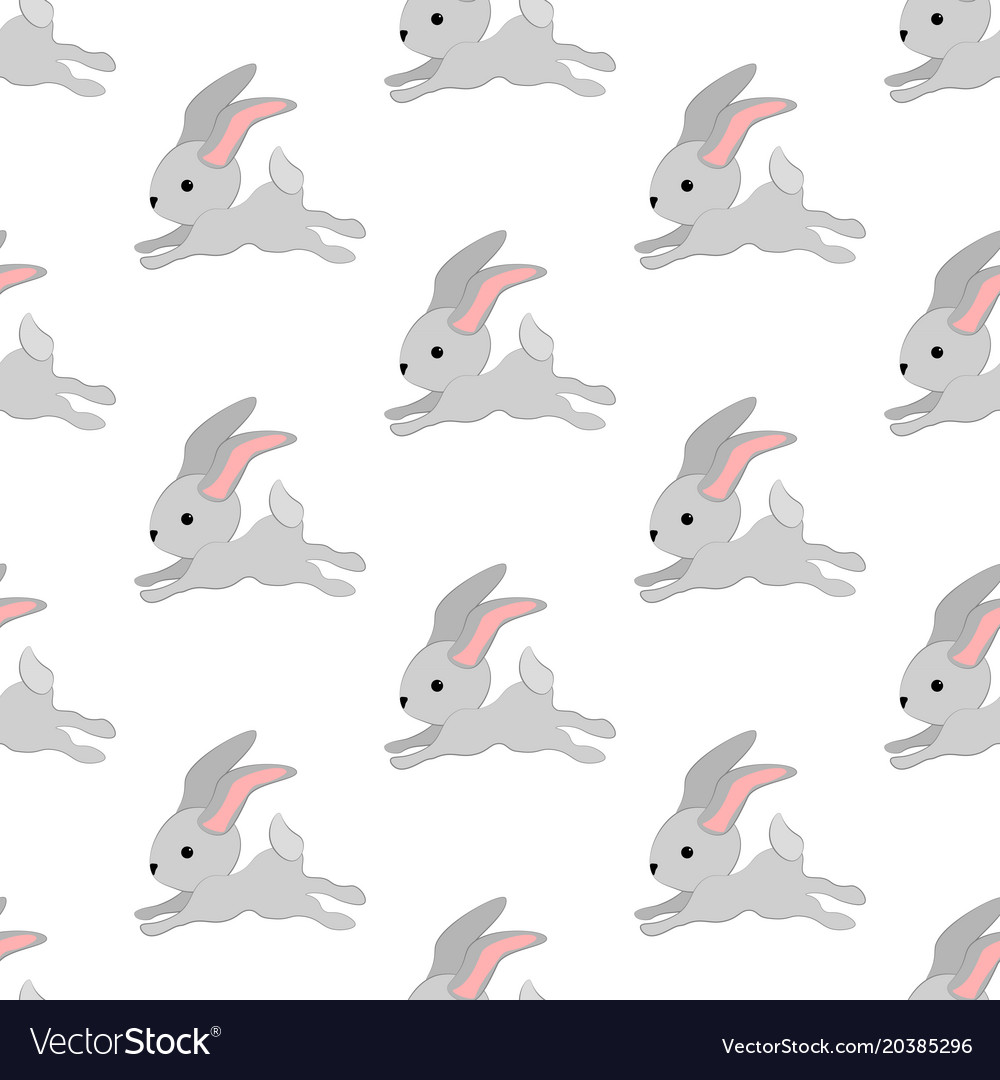 Easter bunny seamless pattern Royalty Free Vector Image