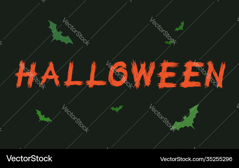 Halloween handwritten lettering Royalty Free Vector Image