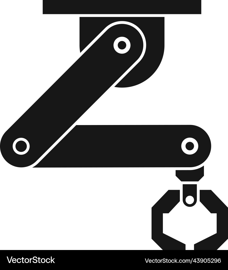 Industrial hand manipulator black robotic arm Vector Image