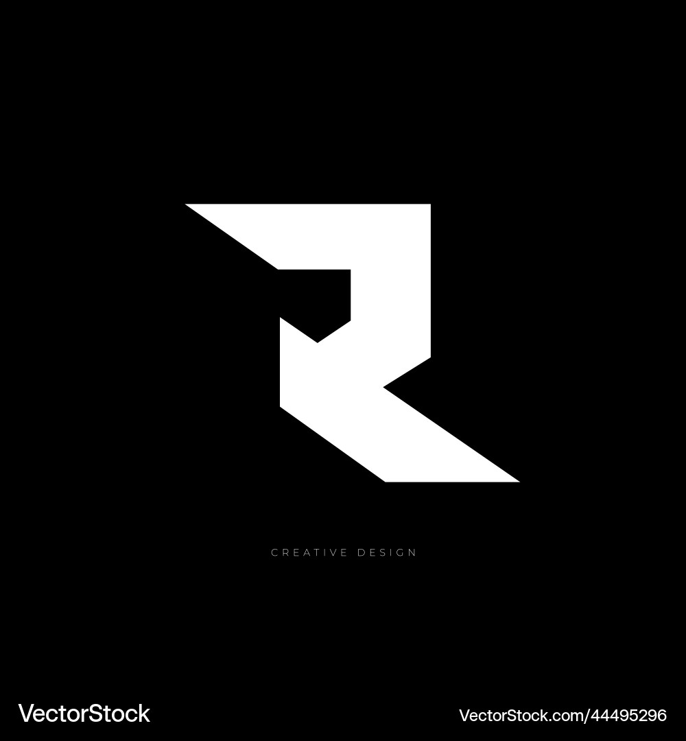 Letter branding concept r creative logo Royalty Free Vector
