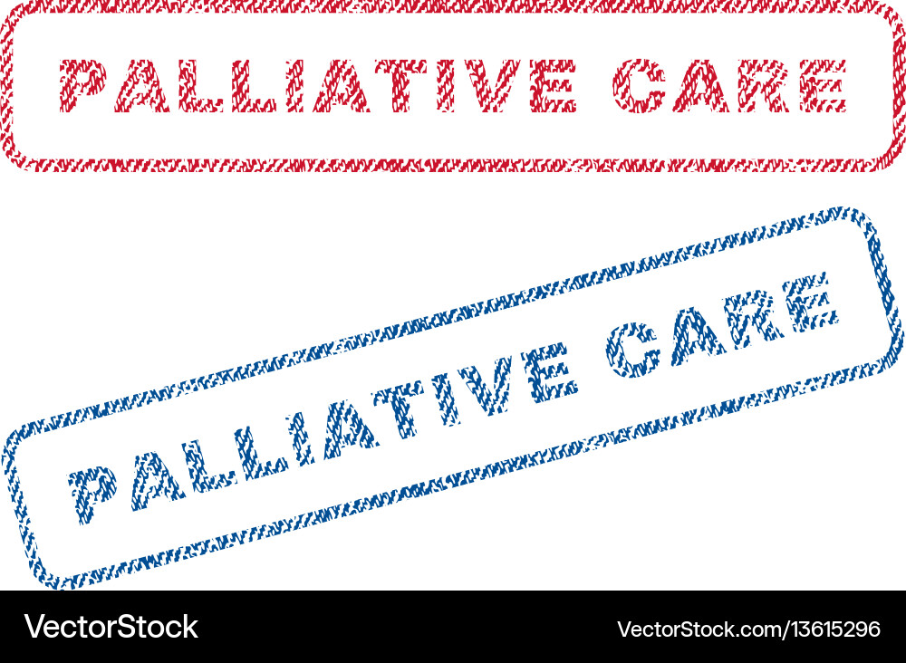 Palliative care textile stamps Royalty Free Vector Image