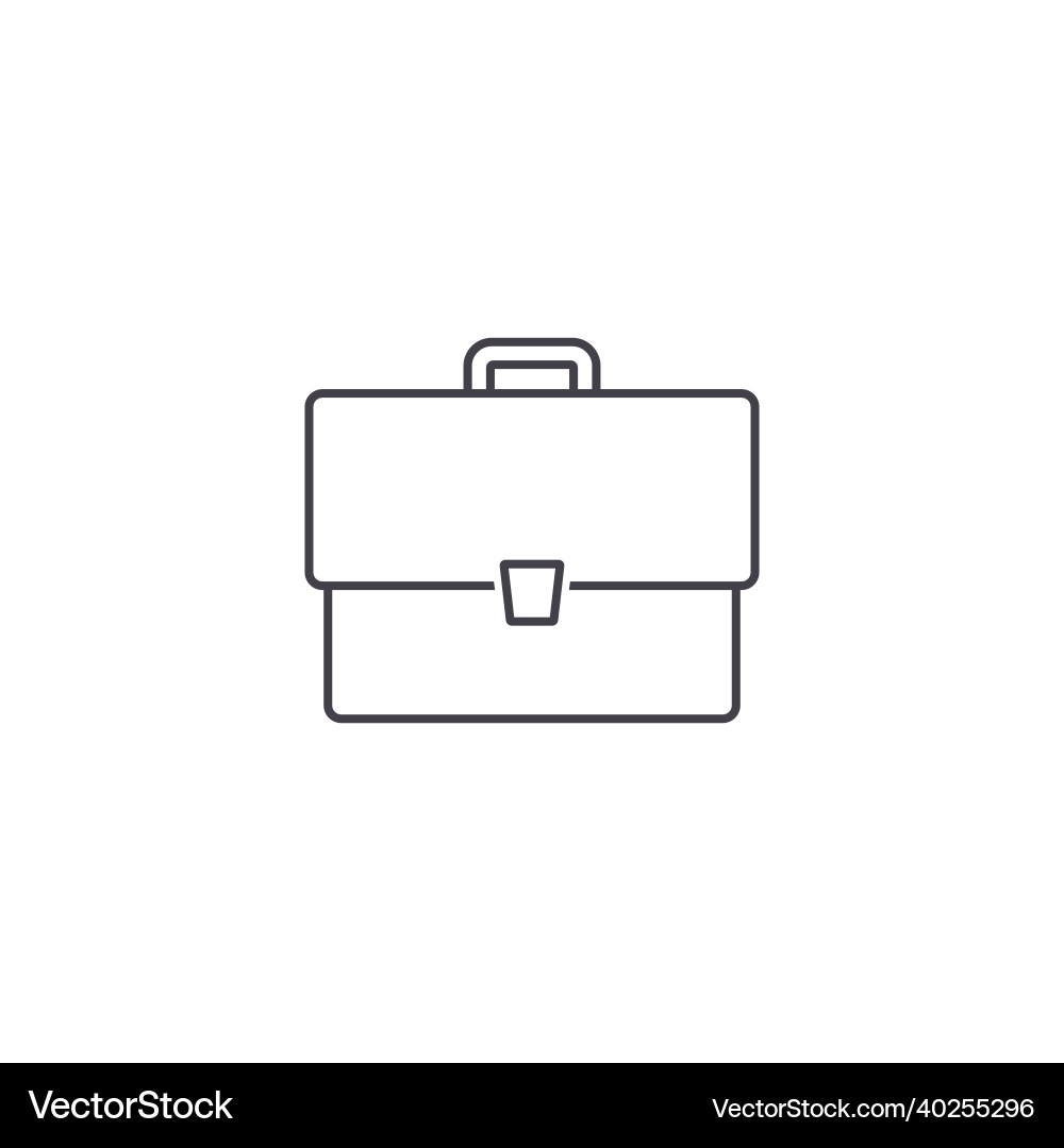 Portfolio line icon isolated on white in flat Vector Image