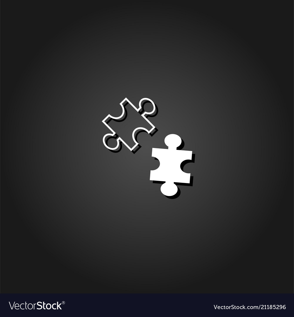 Puzzles icon flat Royalty Free Vector Image - VectorStock