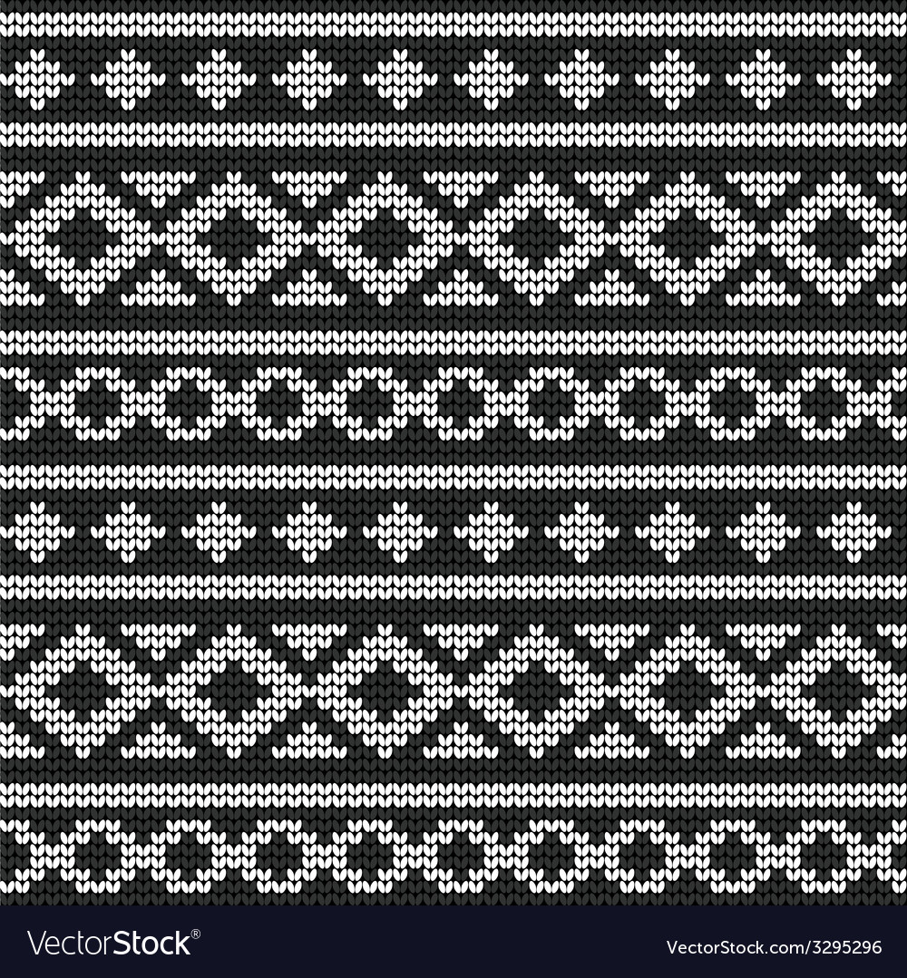 Seamless knitted pattern Royalty Free Vector Image