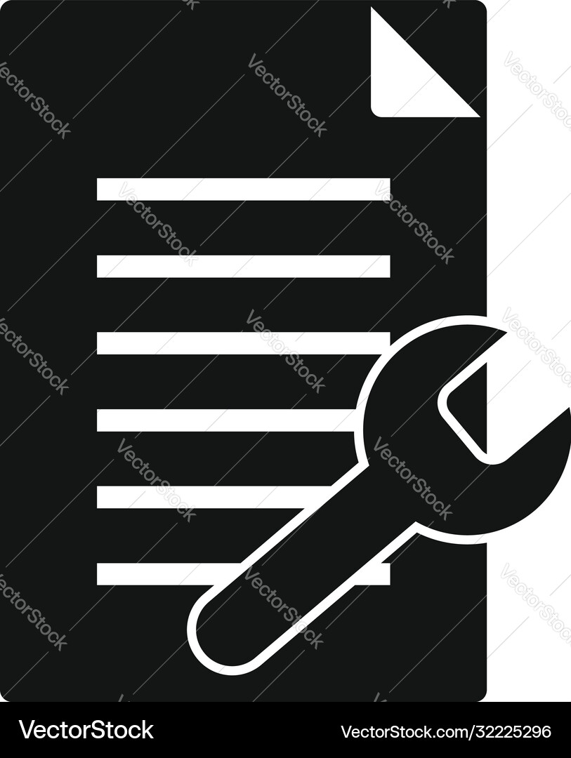 Service center papers icon simple style Royalty Free Vector