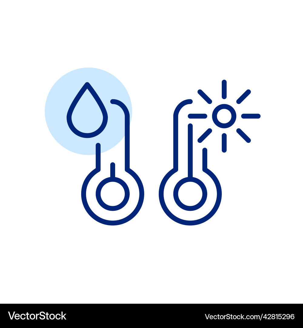 Smart home thermostat humidity and temperature Vector Image