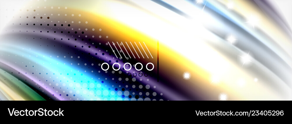 Smooth liquid blur wave background color flow Vector Image
