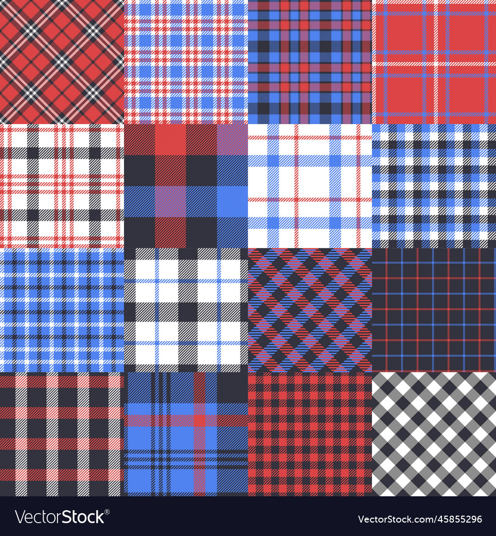 Tartan pattern set 1 Royalty Free Vector Image