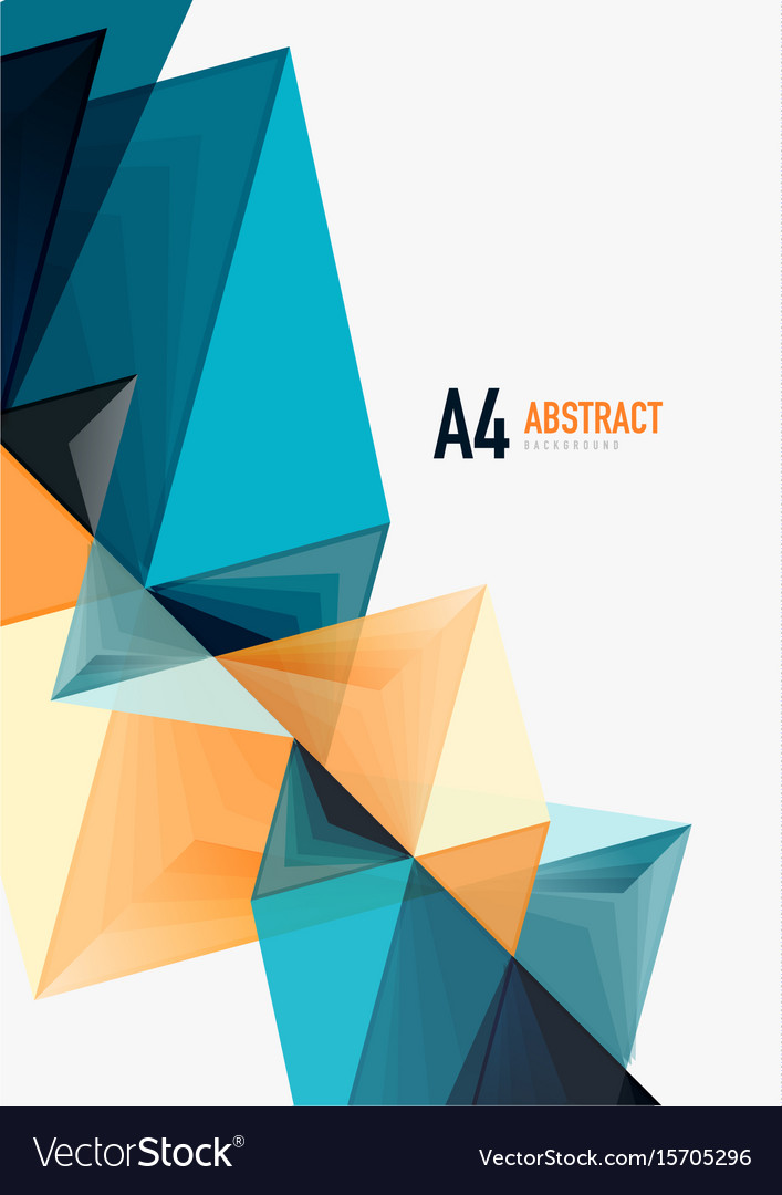 Triangular low poly a4 size geometric Royalty Free Vector