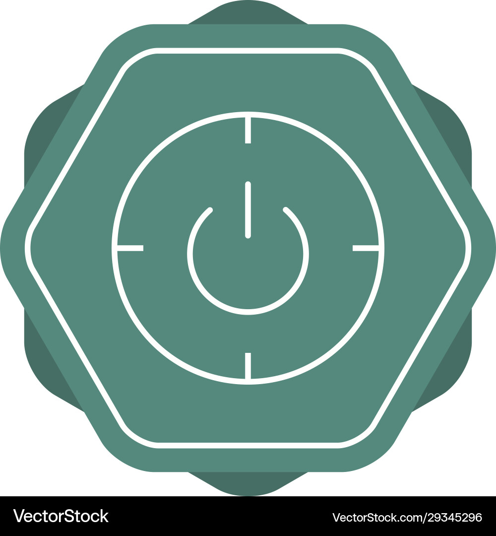 Unique scheduled power on and off line icon Vector Image
