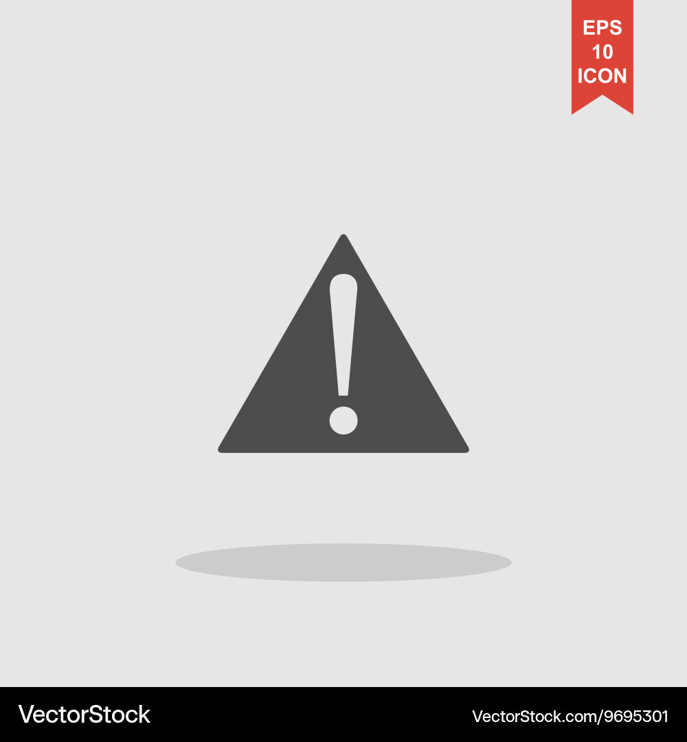 Attention sign with exclamation mark icon Vector Image