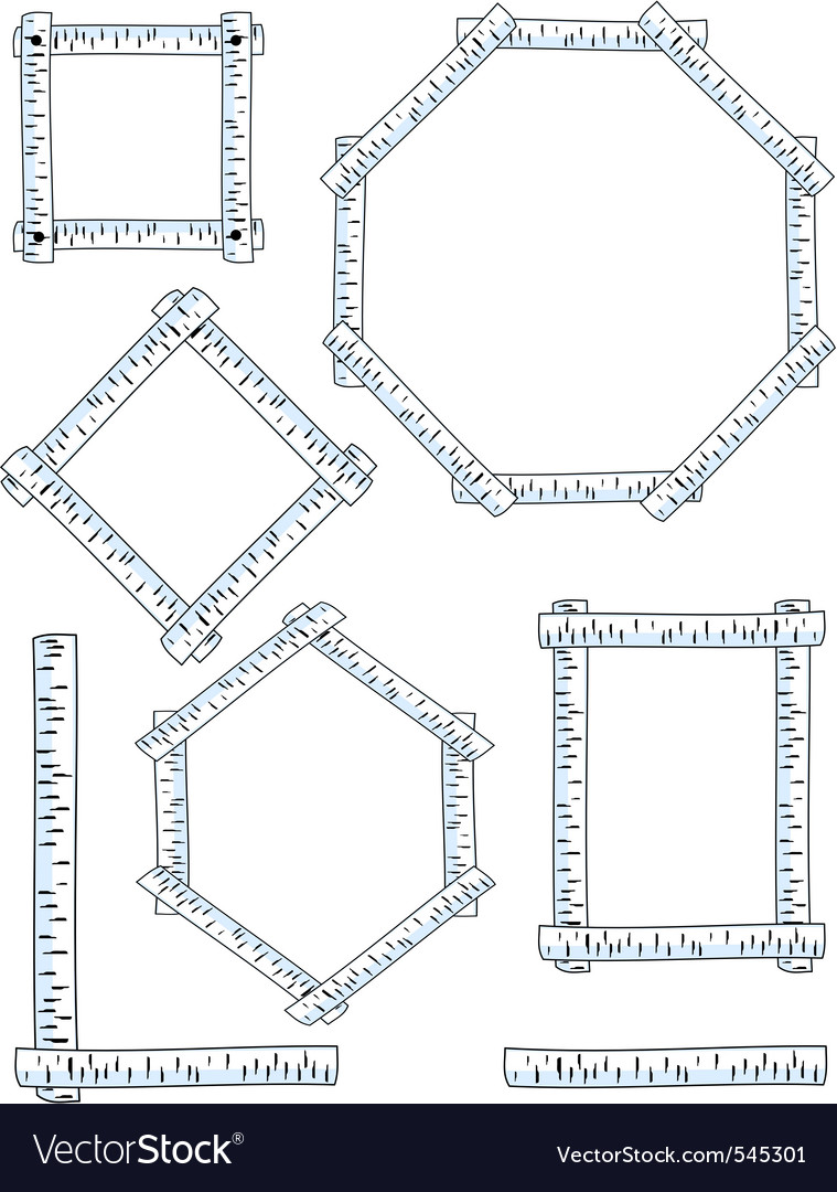Birch frames Royalty Free Vector Image - VectorStock