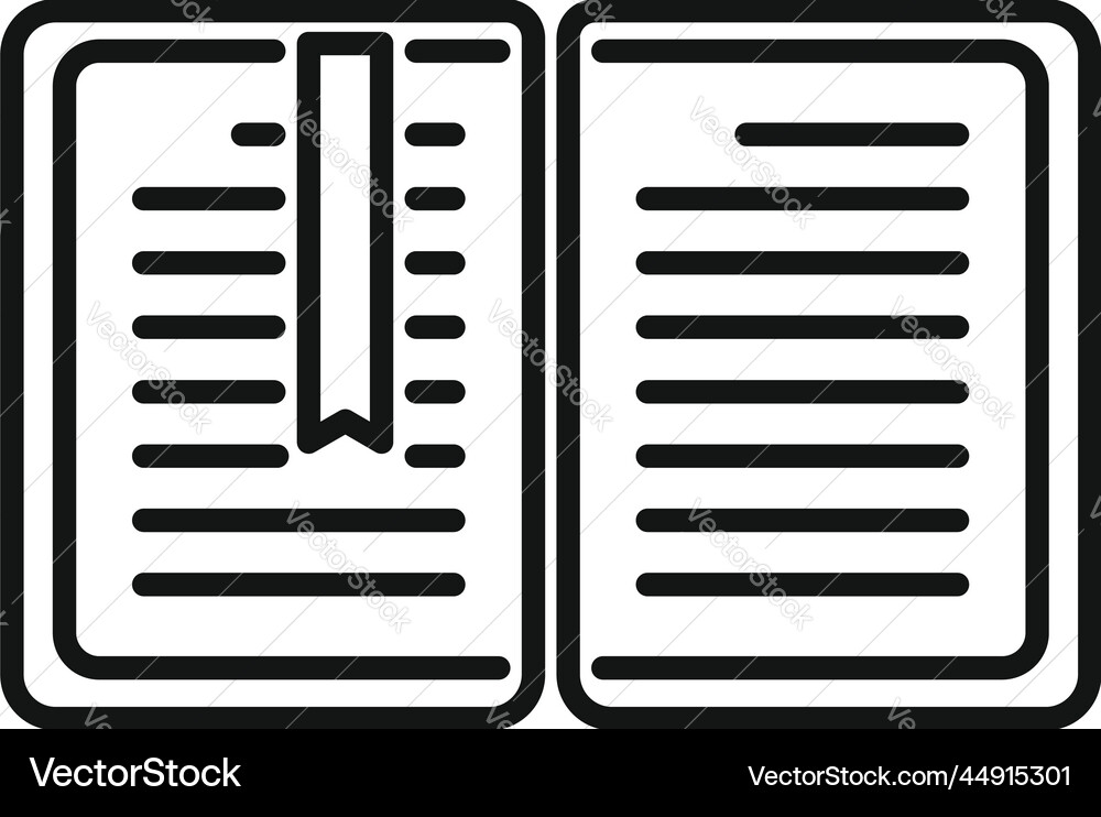 Book reading icon outline campus education Vector Image