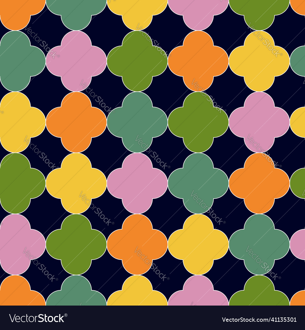 Classical quatrefoil pattern Royalty Free Vector Image