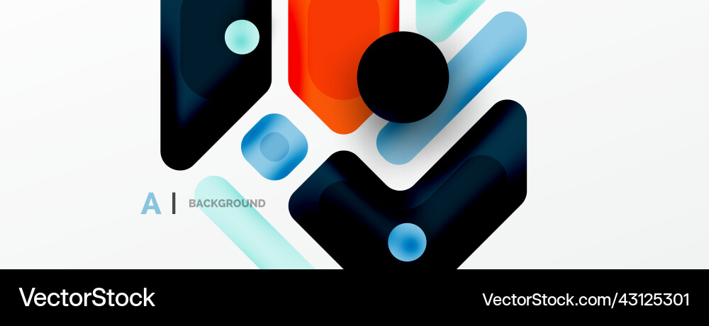 Colorful geometric shapes lines squares Royalty Free Vector