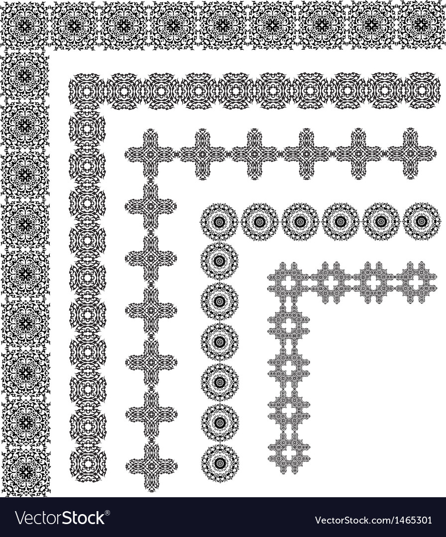 Creative corner design elements Royalty Free Vector Image