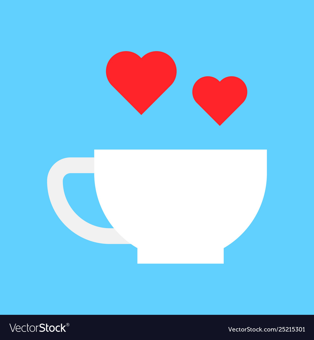 Cup isolated flat style icon Royalty Free Vector Image