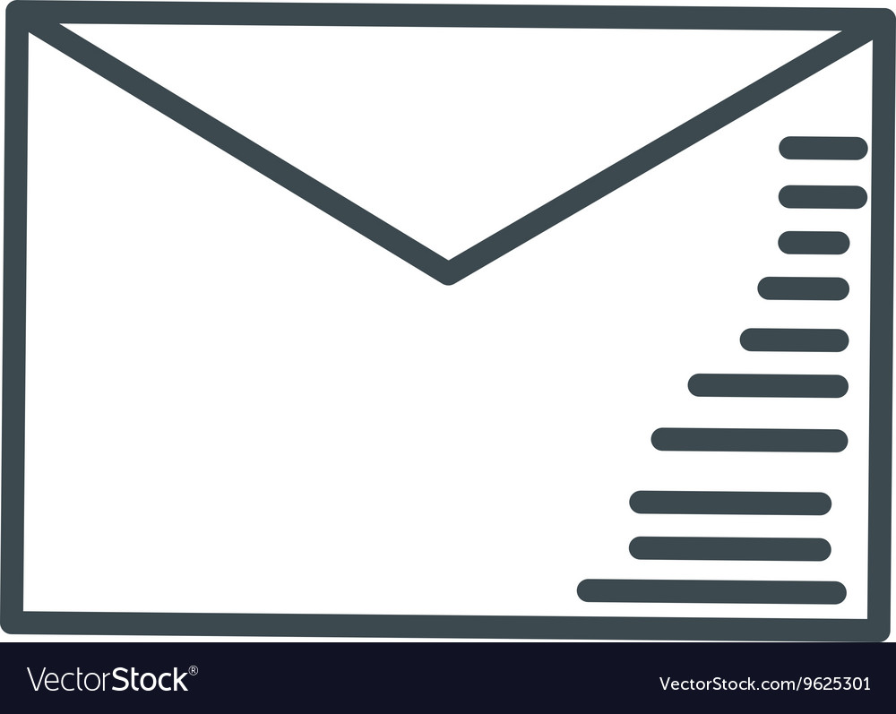 Envelope line icon Royalty Free Vector Image - VectorStock