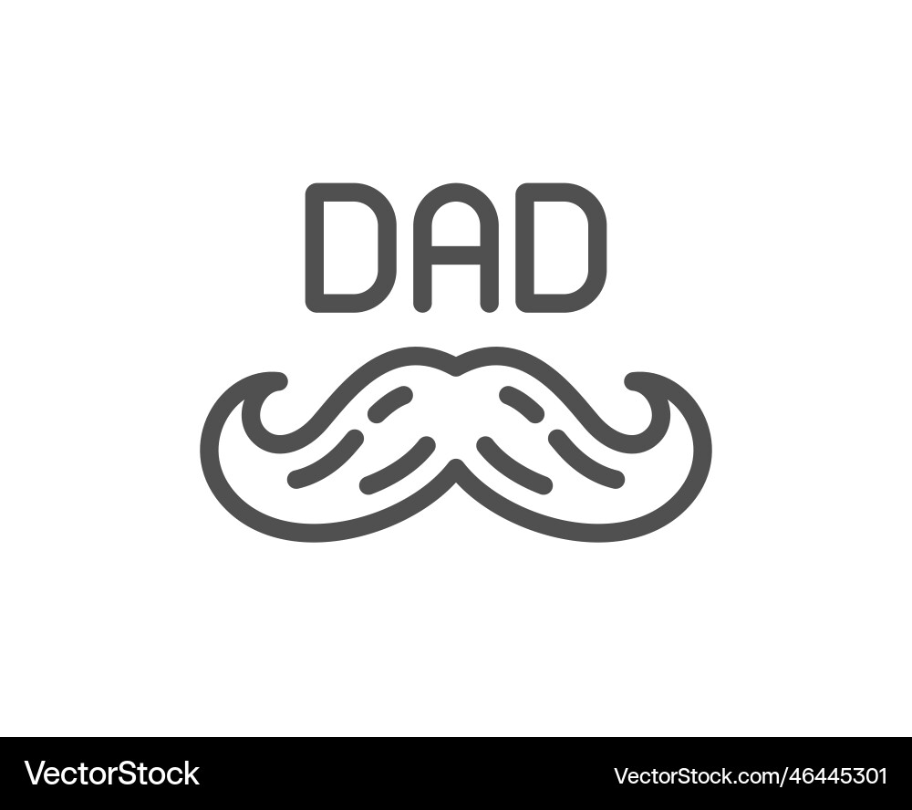 Father day line icon best dad sign Royalty Free Vector Image