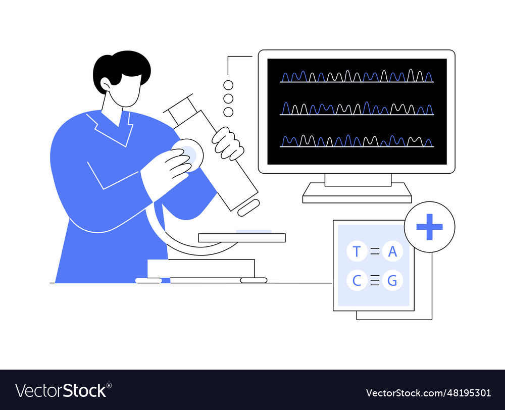 Gene augmentation therapy abstract concept Vector Image