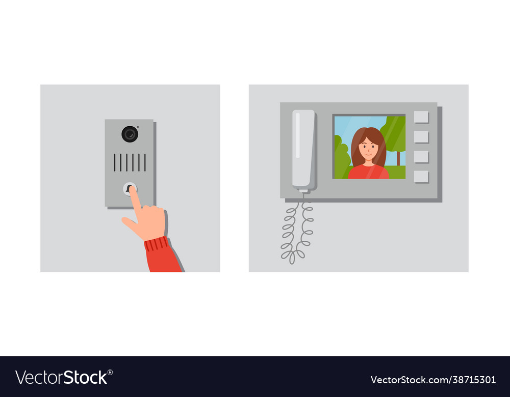 Intercom key panel and camera display devices flat